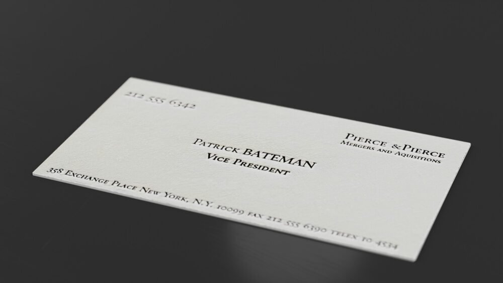 Patrick Bateman Business Card Redefines Luxury and Branding